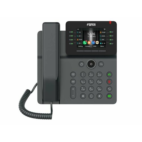 IP-телефон Fanvil V65, 20 SIP аккаунта, цветной 4,3 дисплей 480x272, конференция на 6 абонентов, поддержка POE, EHS.