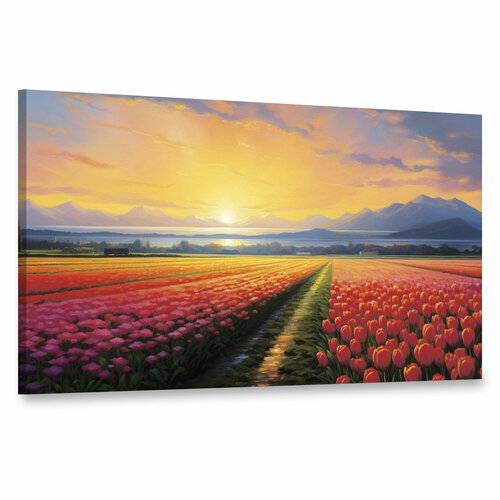 Интерьерная картина 100х60 "Зов тюльпанов"