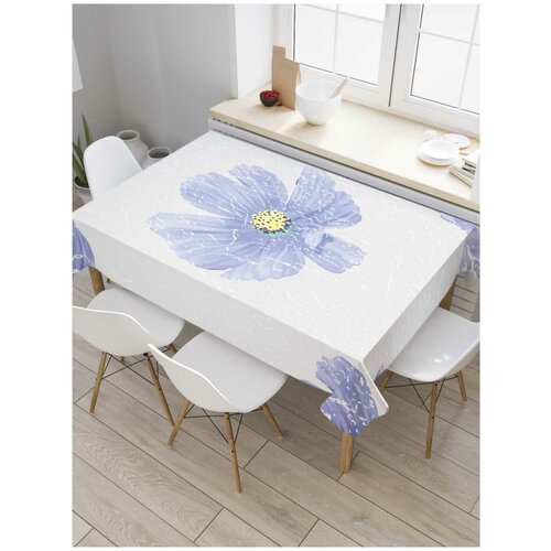 Скатерть прямоугольная JoyArty на кухонный стол "Цветок гранж" из оксфорда, 120x145 см