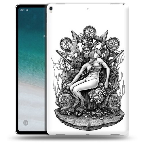 Чехол задняя-панель-накладка-бампер MyPads девушка на троне для iPad Pro 12.9 (2018) A1895/A1983/A2014 противоударный