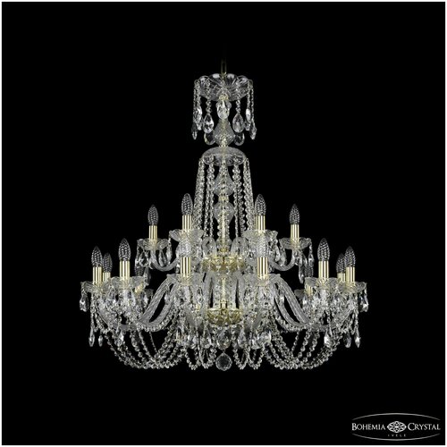 Люстра Bohemia Ivele Crystal 1402 1402/12+6/300/XL-91/2d/G, E14, 720 Вт, кол-во ламп: 18 шт., цвет: бесцветный