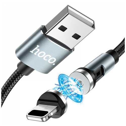 Кабель USB Lightning U94 магнитный поворотный 1M HOCO черный