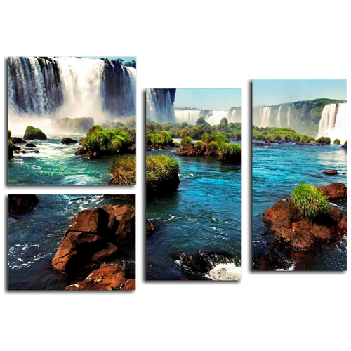 Модульная картина Водопад Игуасу (Бразилия-Аргентина) 128х90 см