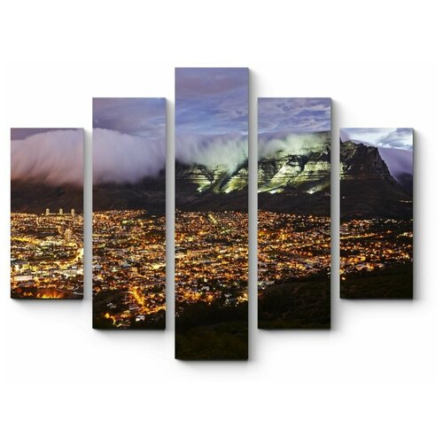 Модульная картина Ватные облака в горах Кейптауна 95x76