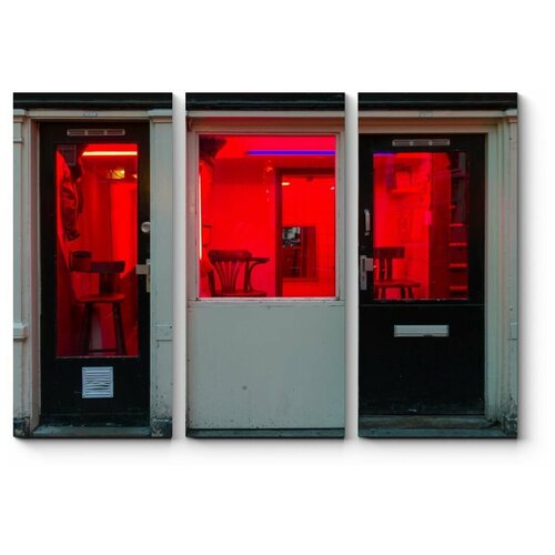 Модульная картина Улица красных фонарей 60x43