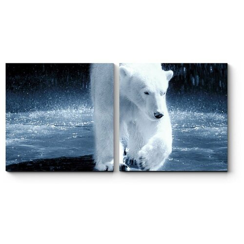 Модульная картина Белый полярный красавец 110x55