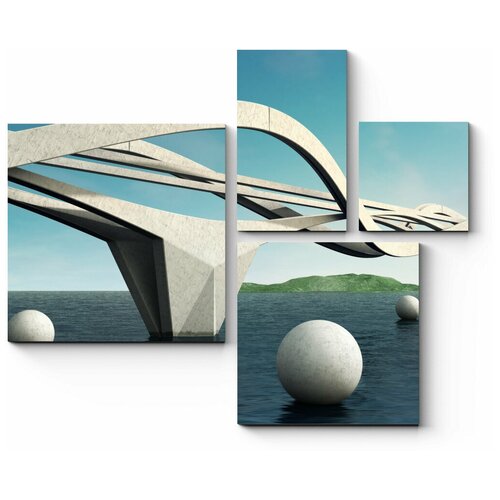 Модульная картина Пластичный мост 182x152