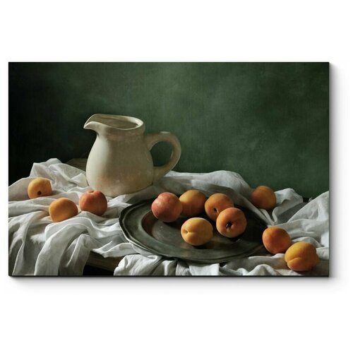 Модульная картина Натюрморт с сочными абрикосами 30x20