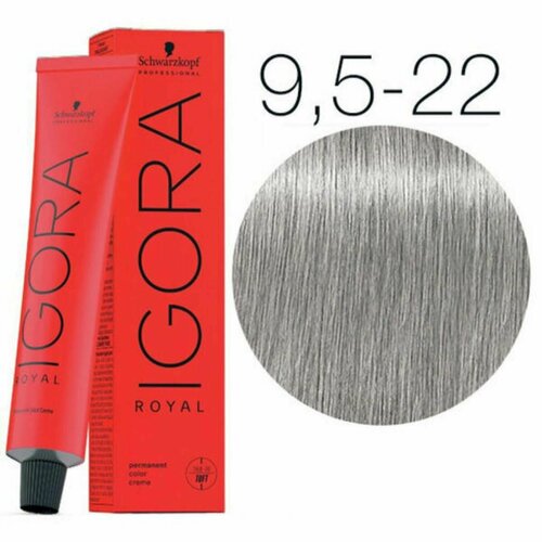 Schwarzkopf Igora Royal - 9,5-22 Светлый блондин пастельный пепельный экстра Стойкая крем-краска для волос 60 мл