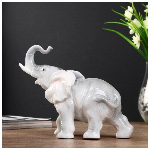 --- Сувенир керамика "Серый слон" 17х22х8,5 см