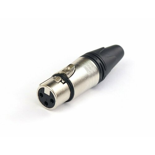 AuraSonics XN3F кабельный разъем 3-контактный XLR female, посеребренные контакты, никель