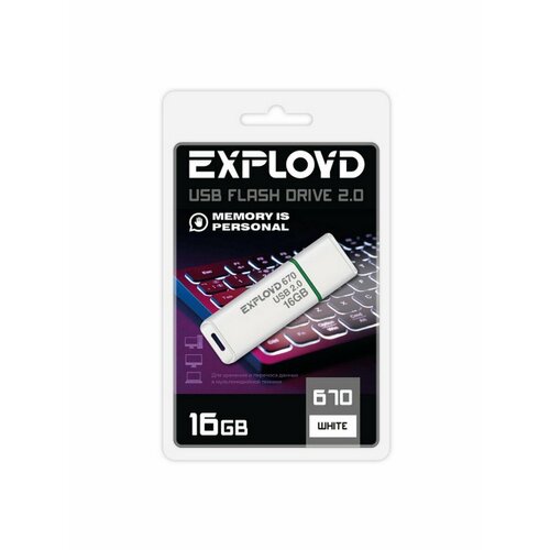 Флешка USB 2.0 Exployd 16 ГБ 670 ( EX-16GB-670-White )