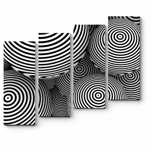 Модульная картина Черно-белая иллюзия 130x112