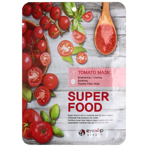 Eyenlip Super Food тканевая маска с экстрактом томатов, 23 г, 23 мл