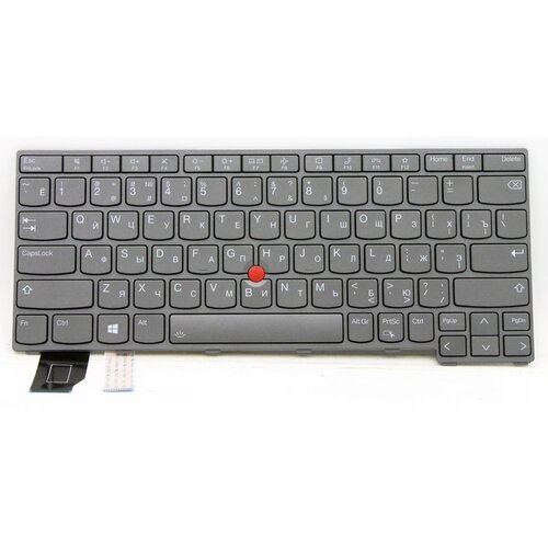 Клавиатура для ноутбука Lenovo ThinkPad X13 Gen 2 серая с подсветкой