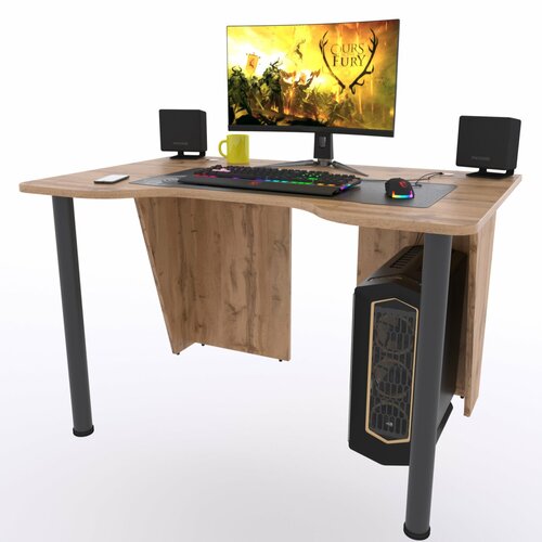 Игровой компьютерный стол "Лакер", 120х80х75 см, дуб вотан