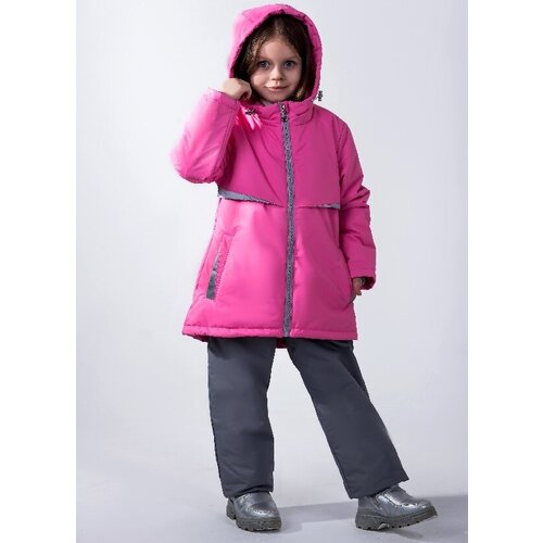 Комплект верхней одежды Эврика размер 110-60-51, розовый, серый
