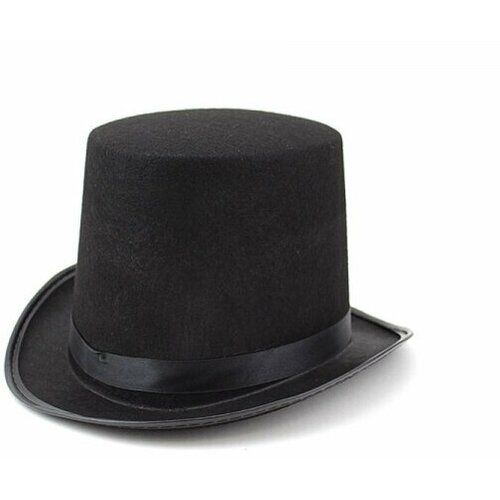 Цилиндр черный фетровый, шляпа карнавальная размер 59-60