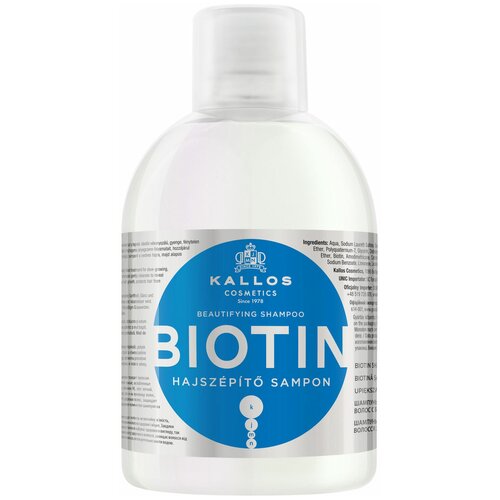 Kallos шампунь KJMN Biotin Beautifying против выпадения и для улучшения роста волос, 1000 мл