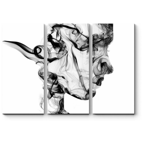 Модульная картина Дымчатый профиль девушки 180x129