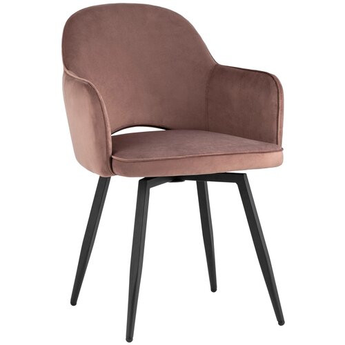 Вращающийся стул TRIXETY STUDIO, пыльно-розовый велюр