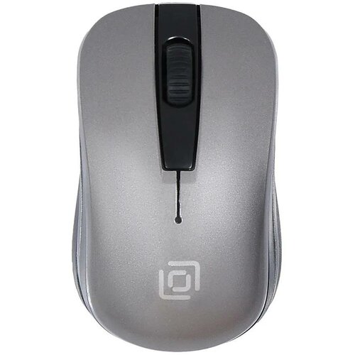 Мышь Oklick, мышь оптическая, мышь беспроводная, USB, мышь 1200 dpi, мышь черного и серого цвета