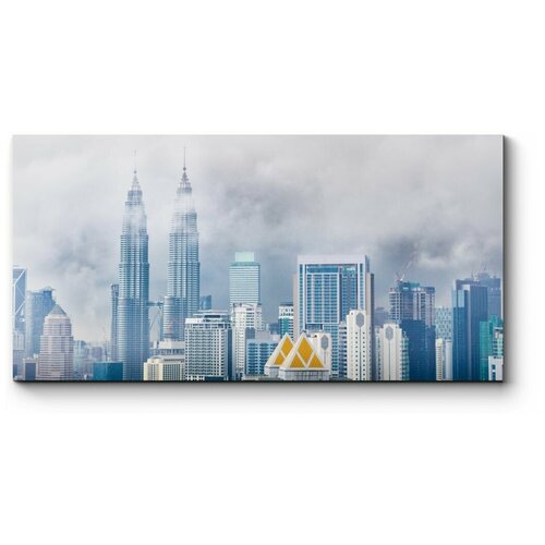 Модульная картина Туман над блистательным Куала-Лумпур 40x20