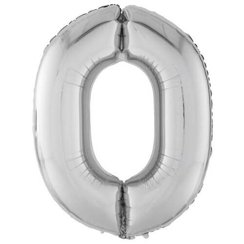 Шар цифра 0 Silver 40", Agura