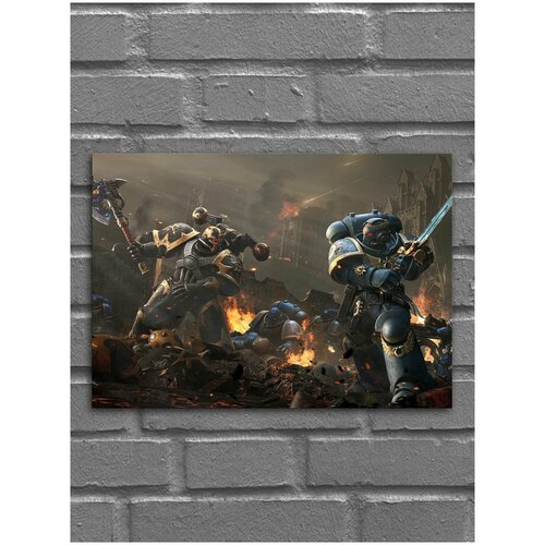 Постер Вархаммер 40000 Ультрамарины Warhammer Ultramarines, на А5