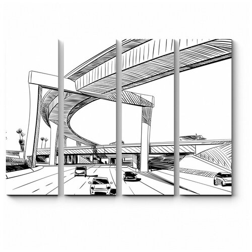 Модульная картина Дизайн моста 80x60
