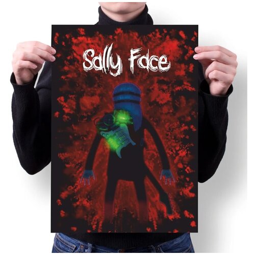 Плакат Sally Face / Плакат на стену 21х30 см / Постер формата А4