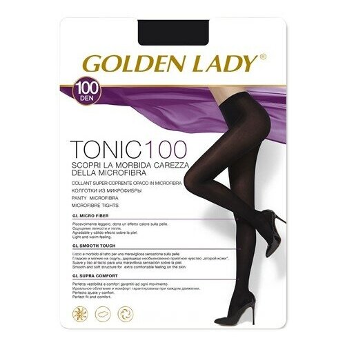 Колготки Golden Lady Tonic, 100 den, размер 2, черный