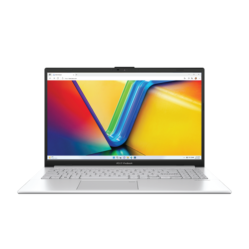 15.6" Ноутбук ASUS Vivobook Go 15 OLED, AMD Ryzen 5 7520U (2.8 ГГц), RAM 16 ГБ, SSD 512 ГБ, AMD Radeon 610M, Windows 11 Pro, серебристый, Русская раскладка