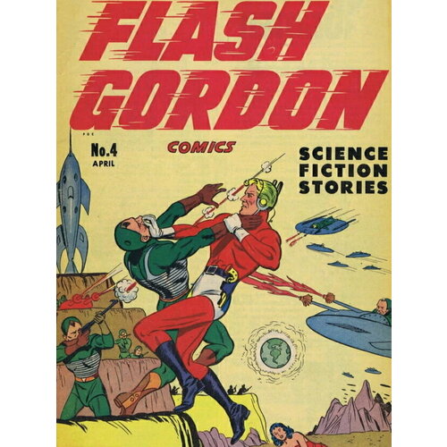 Плакат, постер на бумаге Flash Gordon-Comics/Флэш Гордон/винтажный/ретро. Размер 21 х 30 см