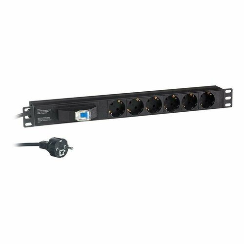 Блок розеток ExeGate ServerPro PDU-19H610 Al-6S-EU2.5CU-1P (EX280835RUS)