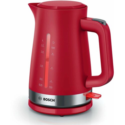 Чайник электрический Bosch TWK4M224 1.7л. красный корпус: пластик