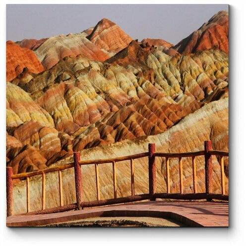 Модульная картина Разноцветные горы 60x60