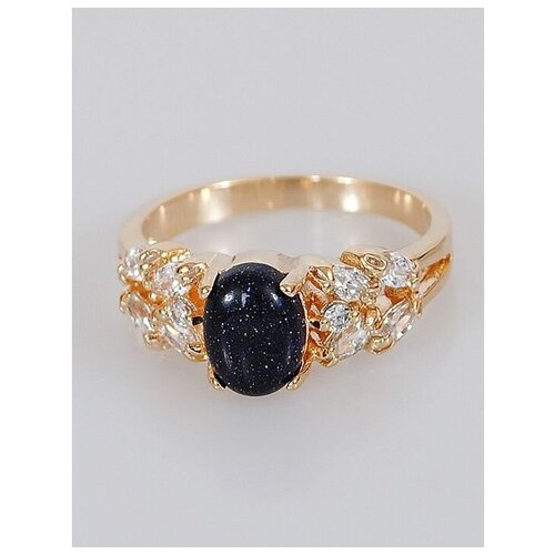 Кольцо помолвочное Lotus Jewelry, авантюрин, размер 16, синий