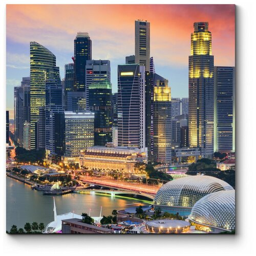 Модульная картина Сингапур никогда не спит 30x30