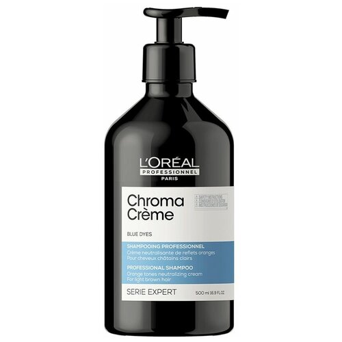 Шампунь-крем L'Oreal Professionnel Serie Expert Chroma Creme с синим пигментом для нейтрализации оранжевого оттенка, 500 мл