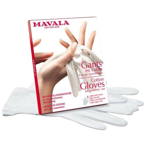 Mavala Перчатки хлопчатобумажные, белый