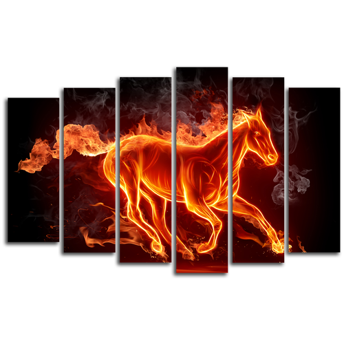 Модульная картина "Огненный конь"
