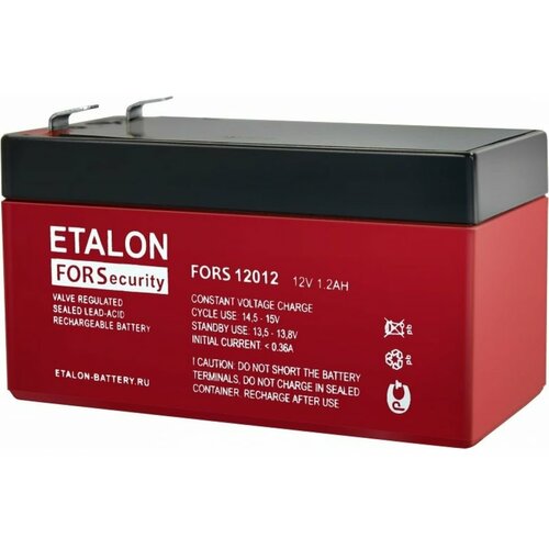 Аккумулятор 12В 1,2Ач (FORS 12012) | код.200-12/012S | Etalon battery (4шт. в упак.)