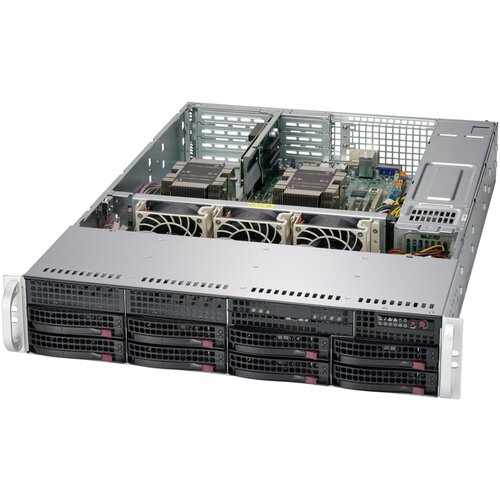 Сервер Supermicro SuperServer 6029P-WTR без процессора/без накопителей/количество отсеков 3.5" hot swap: 8/1000 Вт/LAN 1 Гбит/c