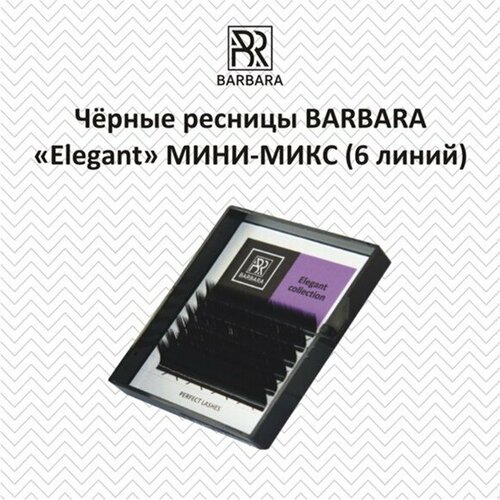 Черные ресницы BARBARA MIX L 0.07 8-12mm (6 линий )