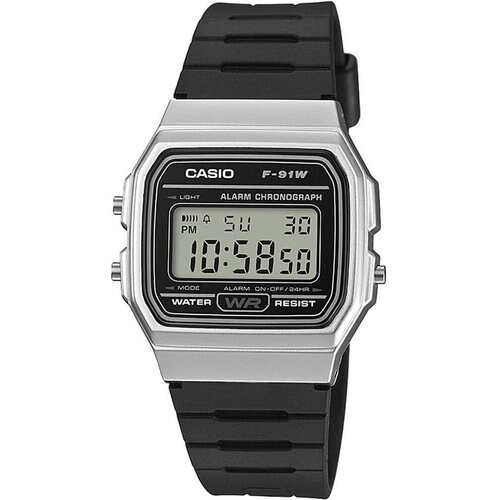 Наручные часы CASIO Collection F-91WM-7A, серебряный, черный
