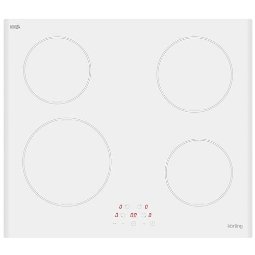 Индукционная варочная панель Korting HI 64013 BW, цвет панели белый, цвет рамки белый