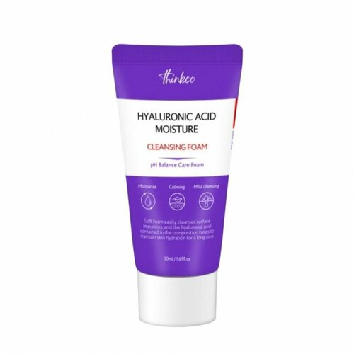 THINKCO Увлажняющая пенка для умывания Hyaluronic Acid Moisture Cleansing Foam