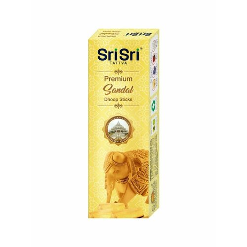 Благовония палочки Sri Sri Tattva Сандал (Sandal Dhoop Sticks), 50 г