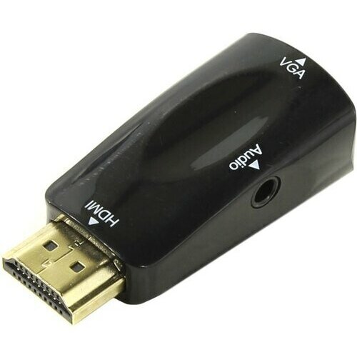 Видеоадаптер мини HDMI M -> VGA 15F + аудио, чёрный | ORIENT C118